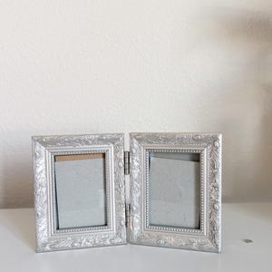 Double Silver Frame, Vintage Silver Frame, Two Photo Frame, Silver ...