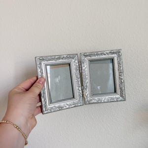 Double Silver Frame, Vintage Silver Frame, Two Photo Frame, Silver ...