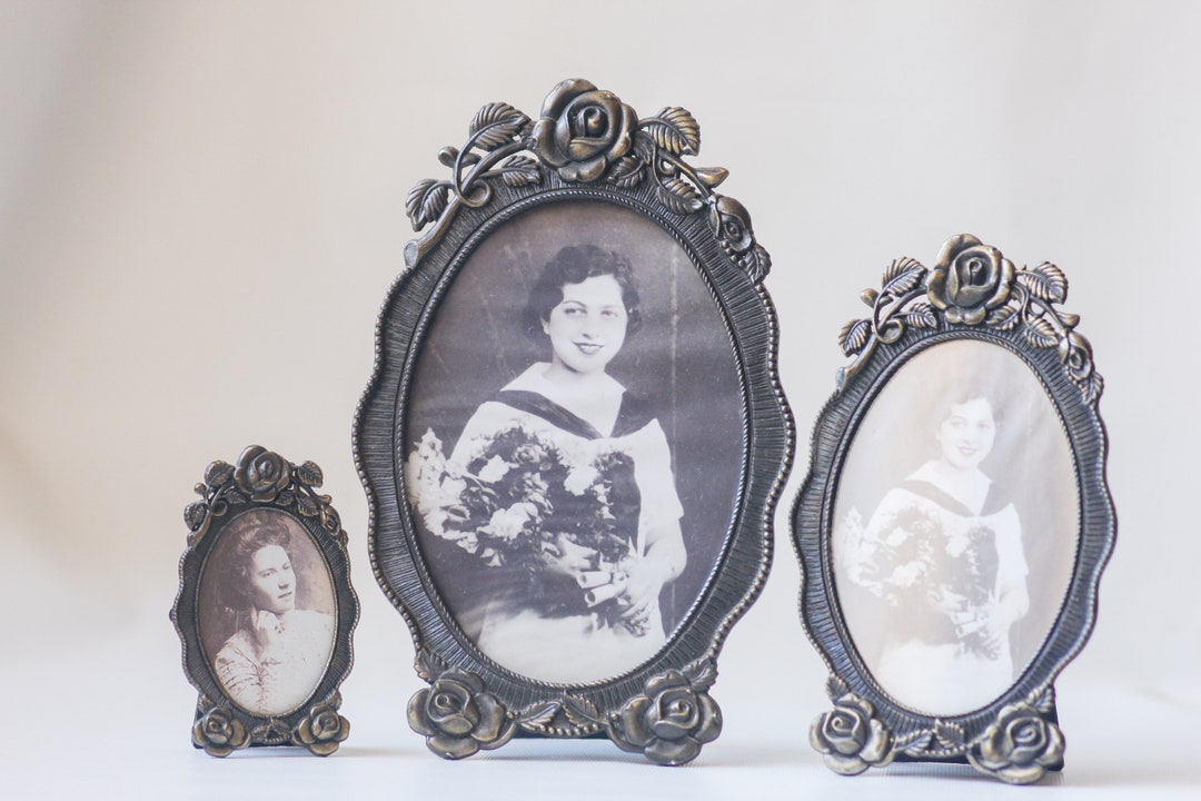 Ornate Floral Frames, Ornate Metal Photo Frames, Intricate Ovular Photo ...