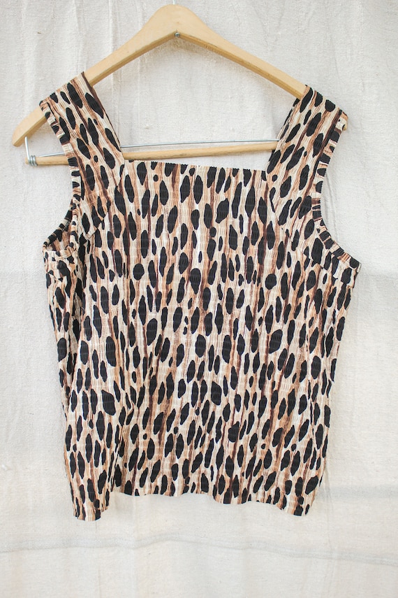 Vintage Leopard Print Tank, Leopard Print Top, Vintag… - Gem