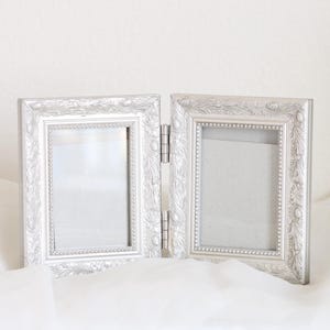Double Silver Frame, Vintage Silver Frame, Two Photo Frame, Silver ...