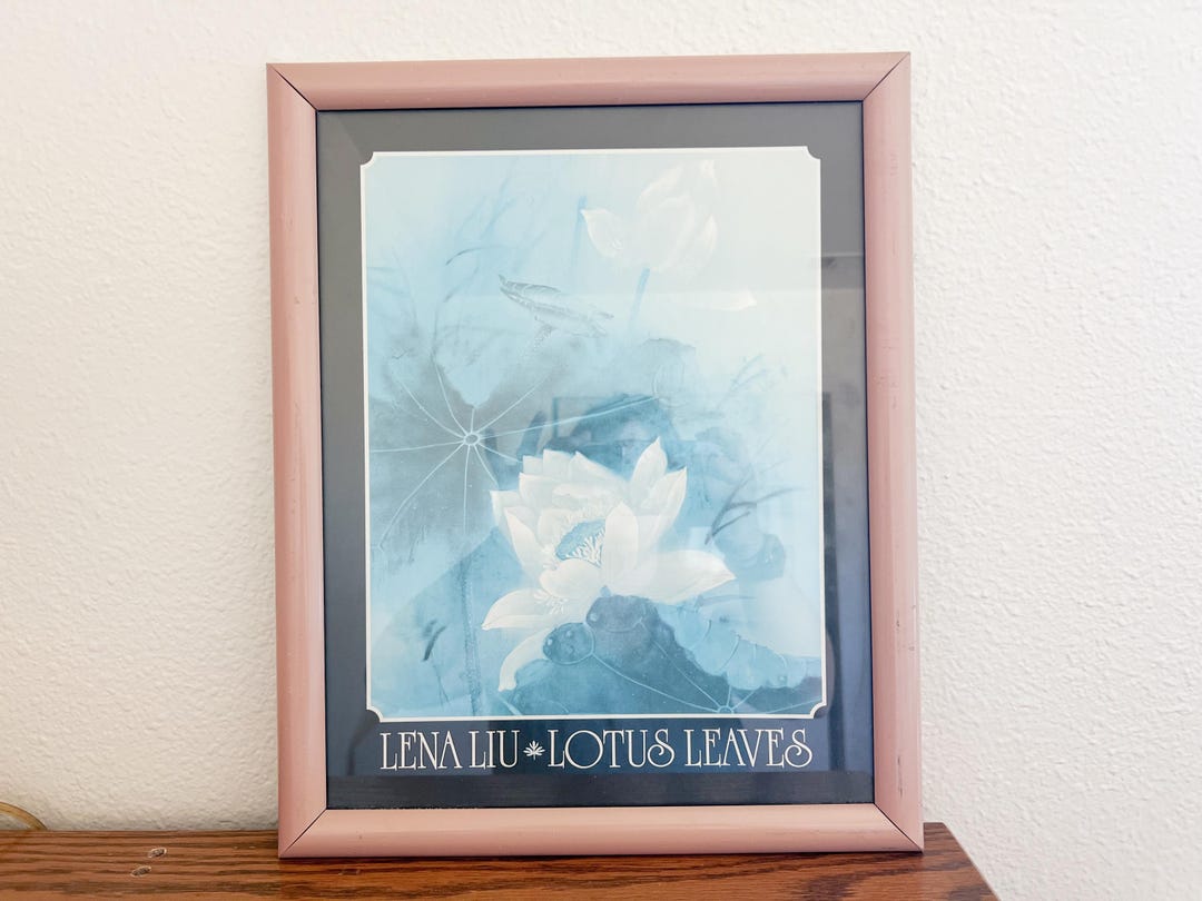 Lotus Leaves Framed Print, Lena Liu Print, Lotus Leaf Art, Vintage Leaf ...