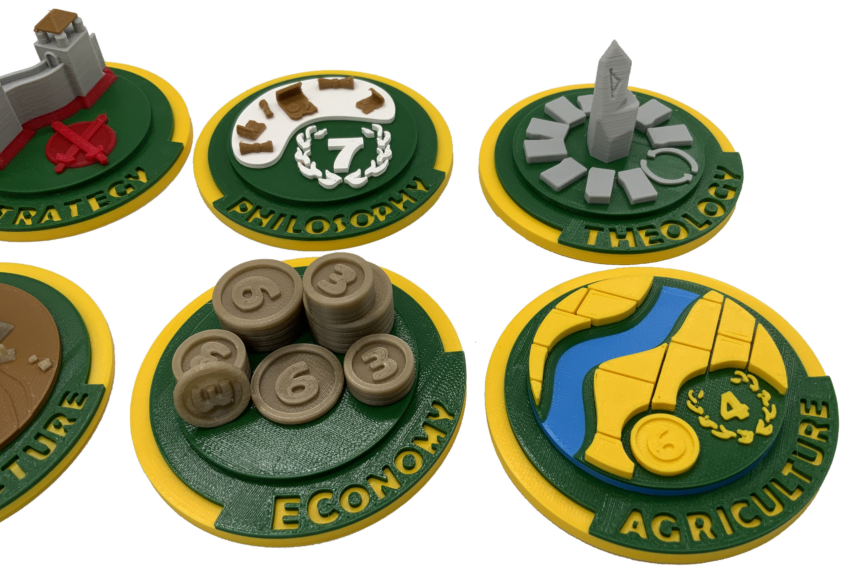 7 Wonders Duel Science Tokens | Etsy