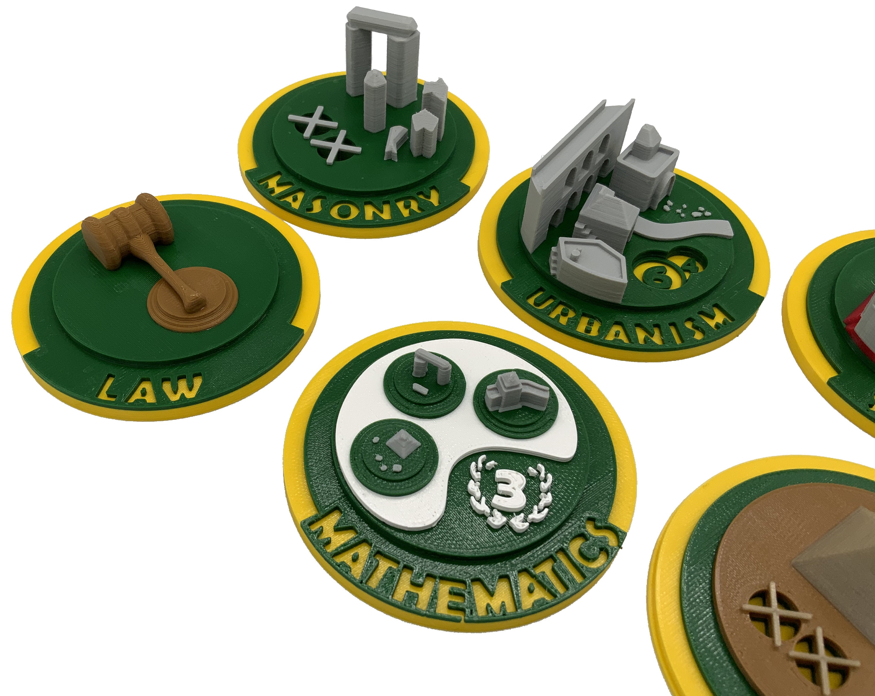 7 Wonders Duel Science Tokens | Etsy