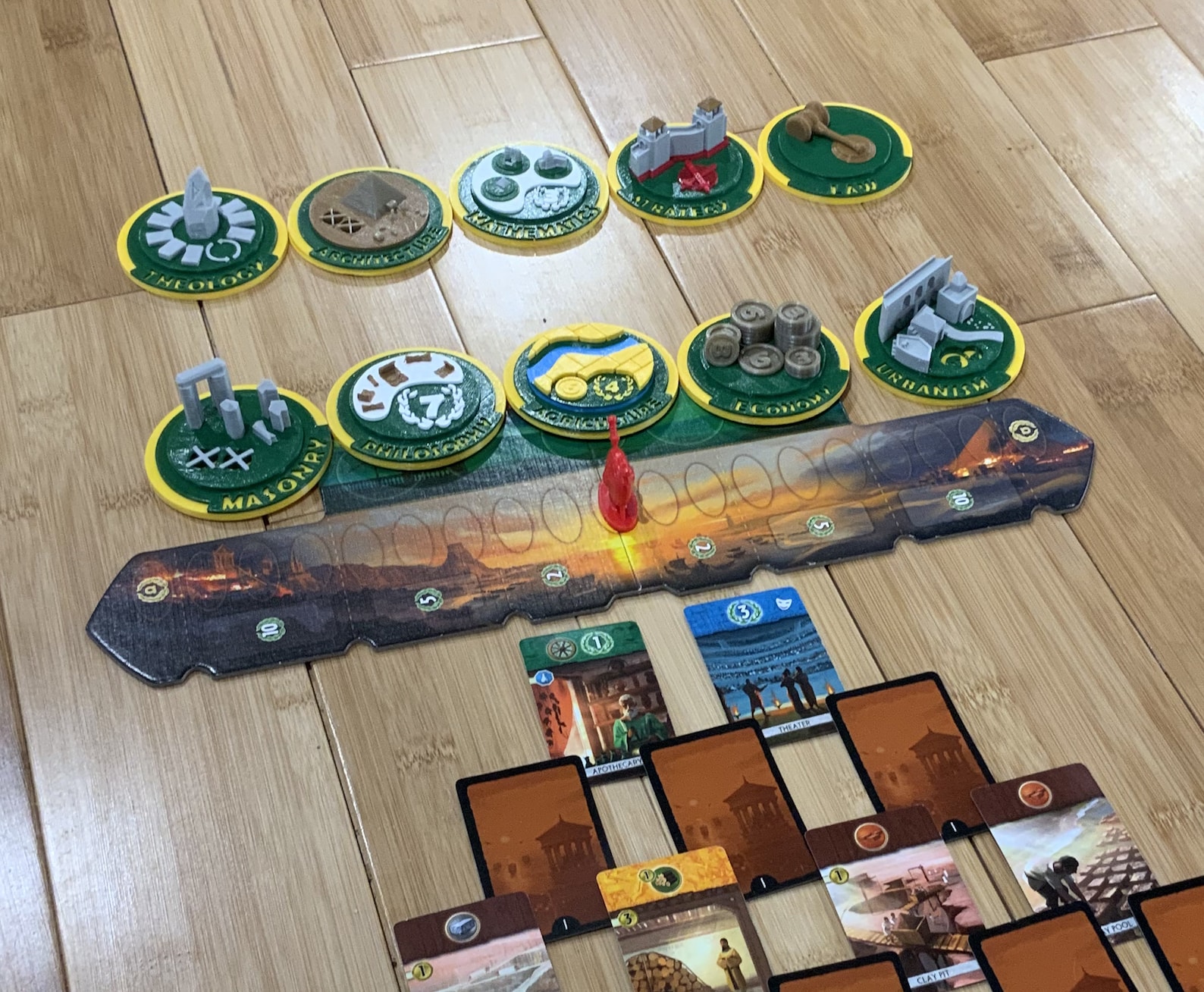 7 Wonders Duel Science Tokens | Etsy