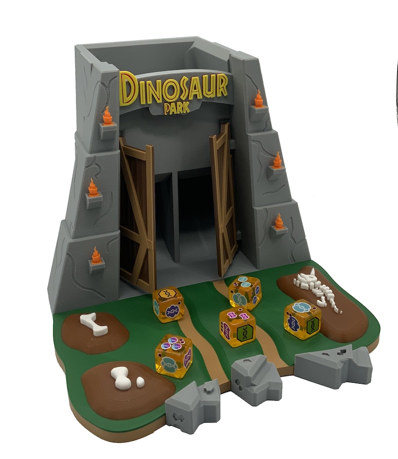Dinosaur Island Dice Tower - Etsy