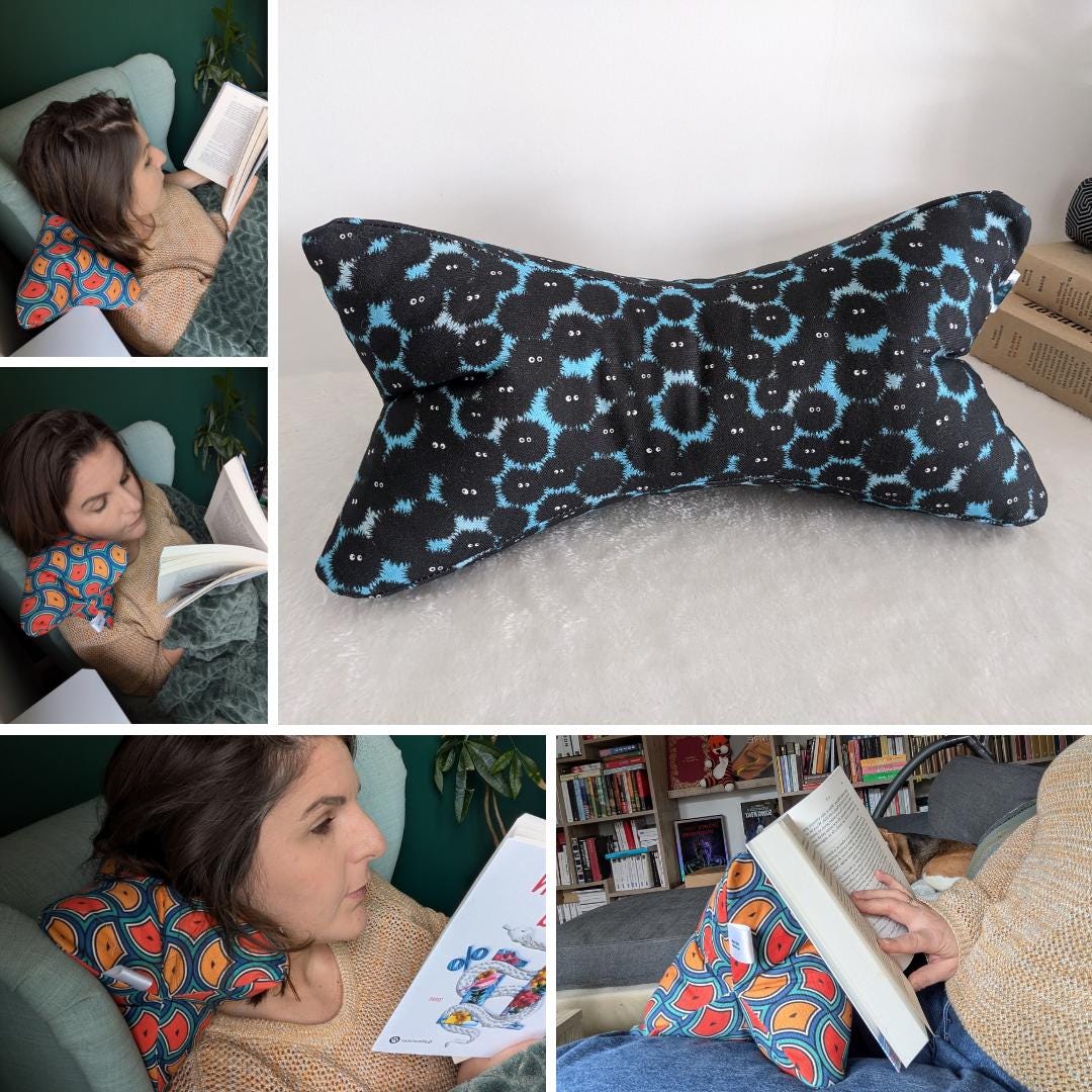 Reading Bone Ergonomic Reading Cushion Multi-position Black Book Holder ...