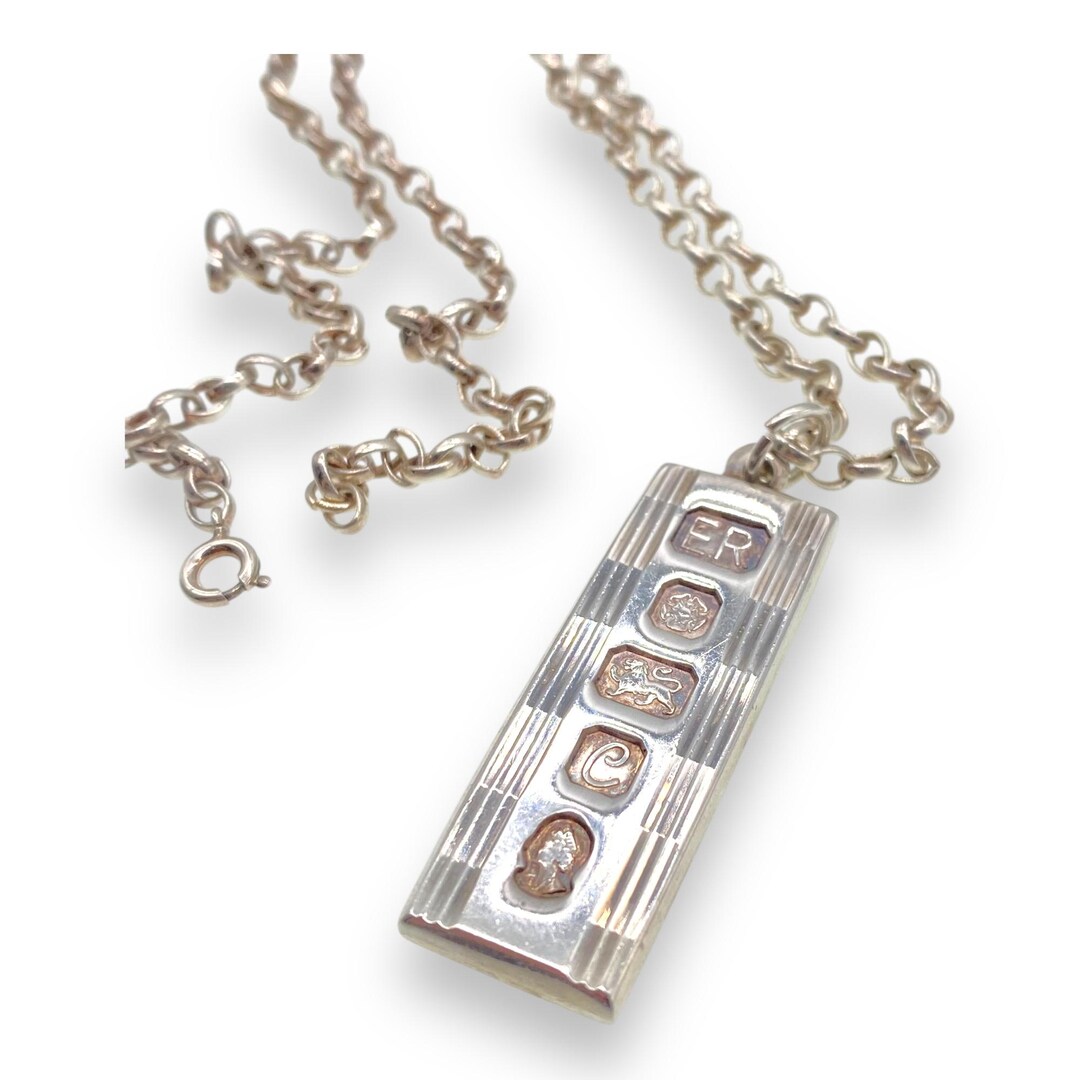 1977 Silver Jubilee Ingot and Chain. - Etsy