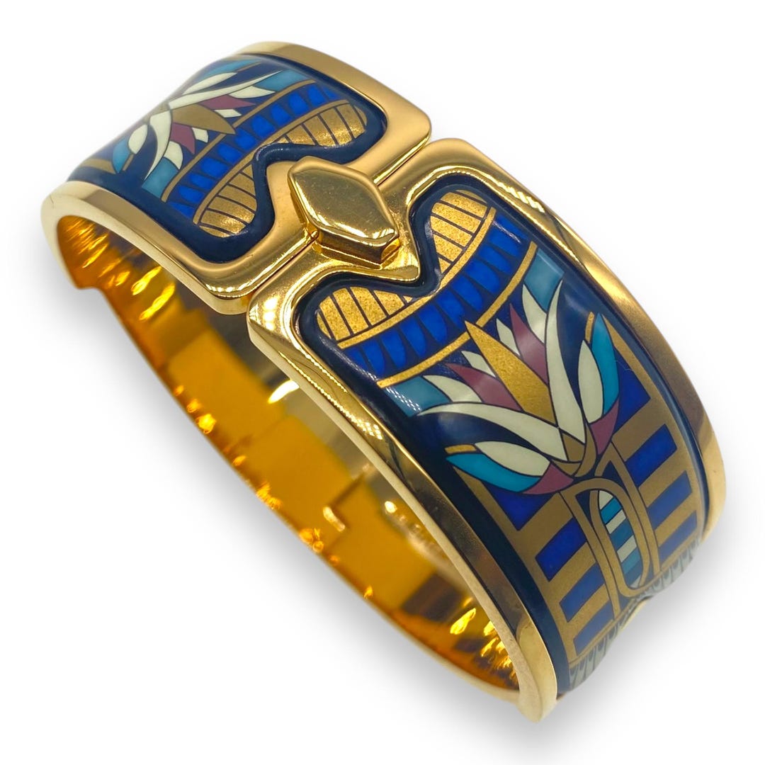 Michaela Frey Wein 24ct Gold Plated 'lotus' Royal Clasp Bangle, Signed ...