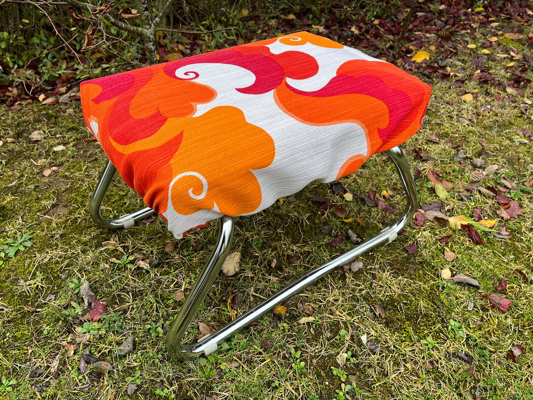 Stool Step Steps 60s 70s Space Chair Vintage Hippie Mid Shabby ...