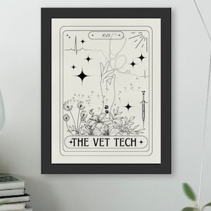 The Vet Tech Tarot Card Poster - Etsy