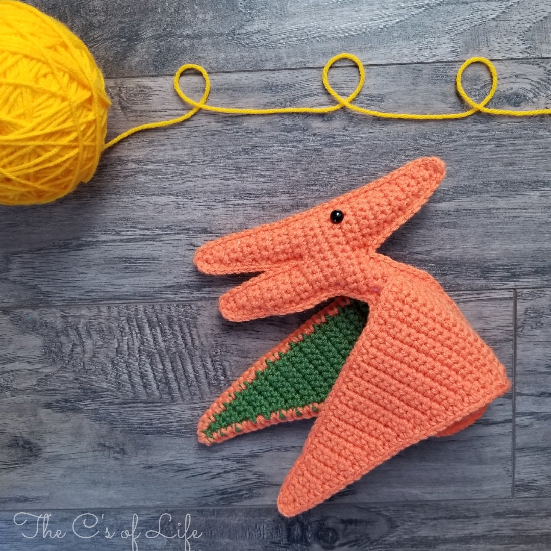 Crochet Pattern Polly the Pterodactyl Dinosaur Plushie - Etsy Canada