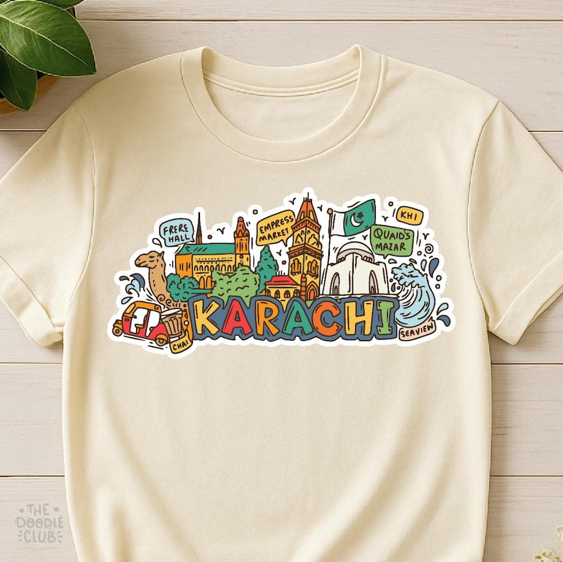 Karachi Pakistan Doodle Art: Hand-drawn City Design (digital Download ...