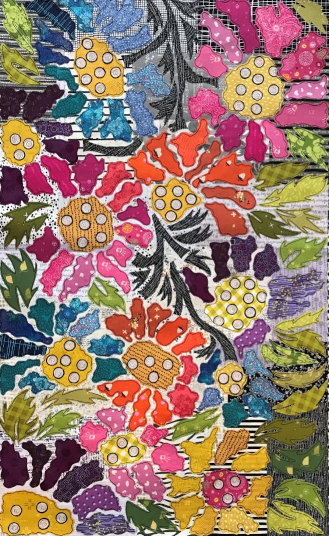 Laura Heine BOHO Blooms Collage Pattern Block of the Month Series - Etsy