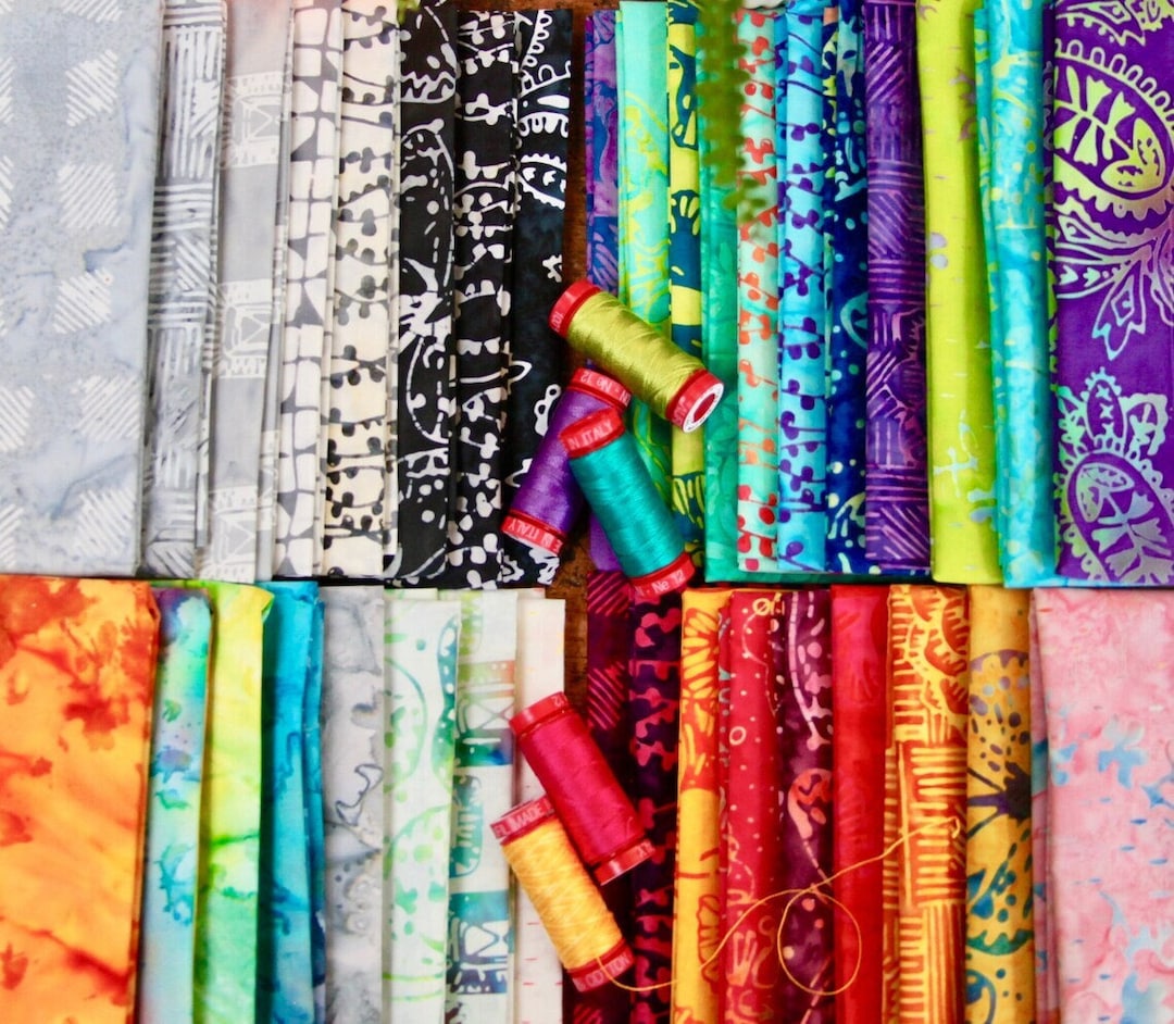 Island Garden by Natalie Barnes for Anthology Fabrics 36 Batik Fat ...