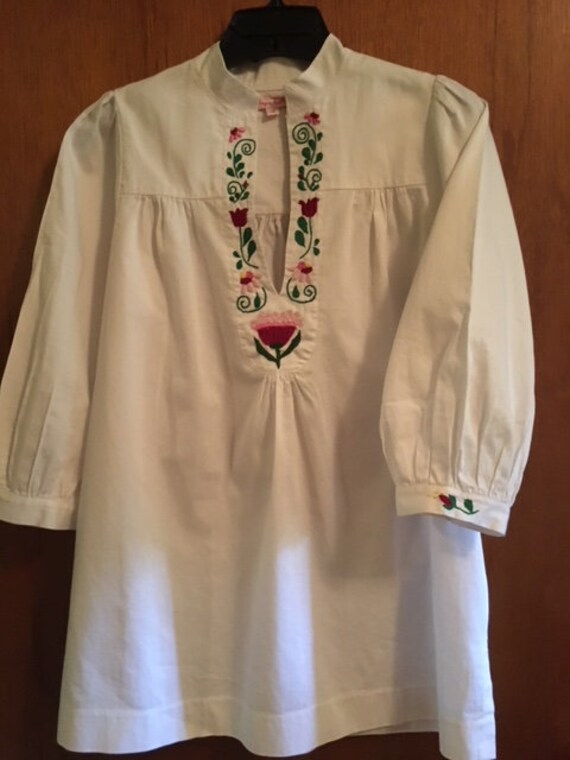 Hand Embroidered tunic top | Etsy