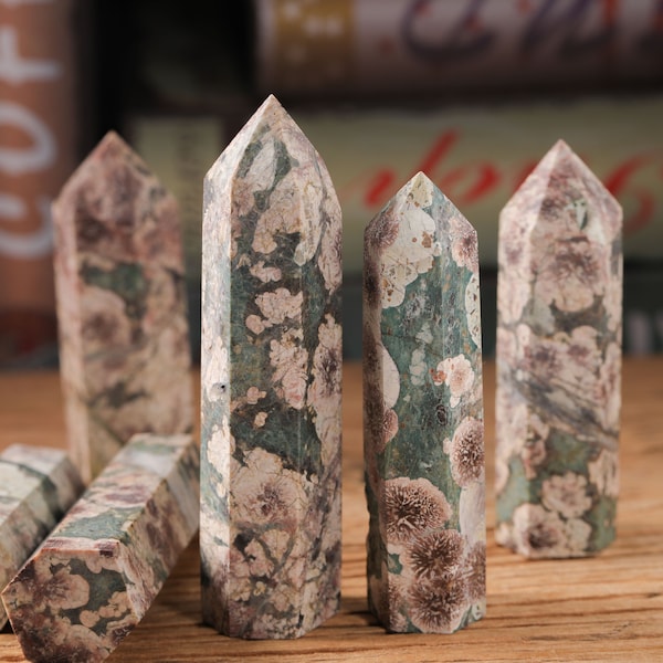 Russian Flower Agate Tower - Etsy