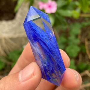 Blue Melting Stone Double Terminated Crystal Point, Double Terminated ...