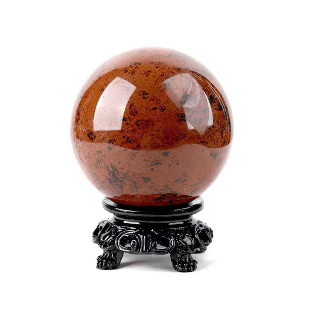 50-80mm ,red Obsidian Gemstone Ball Decor,natural Gem Polishing Sphere ...