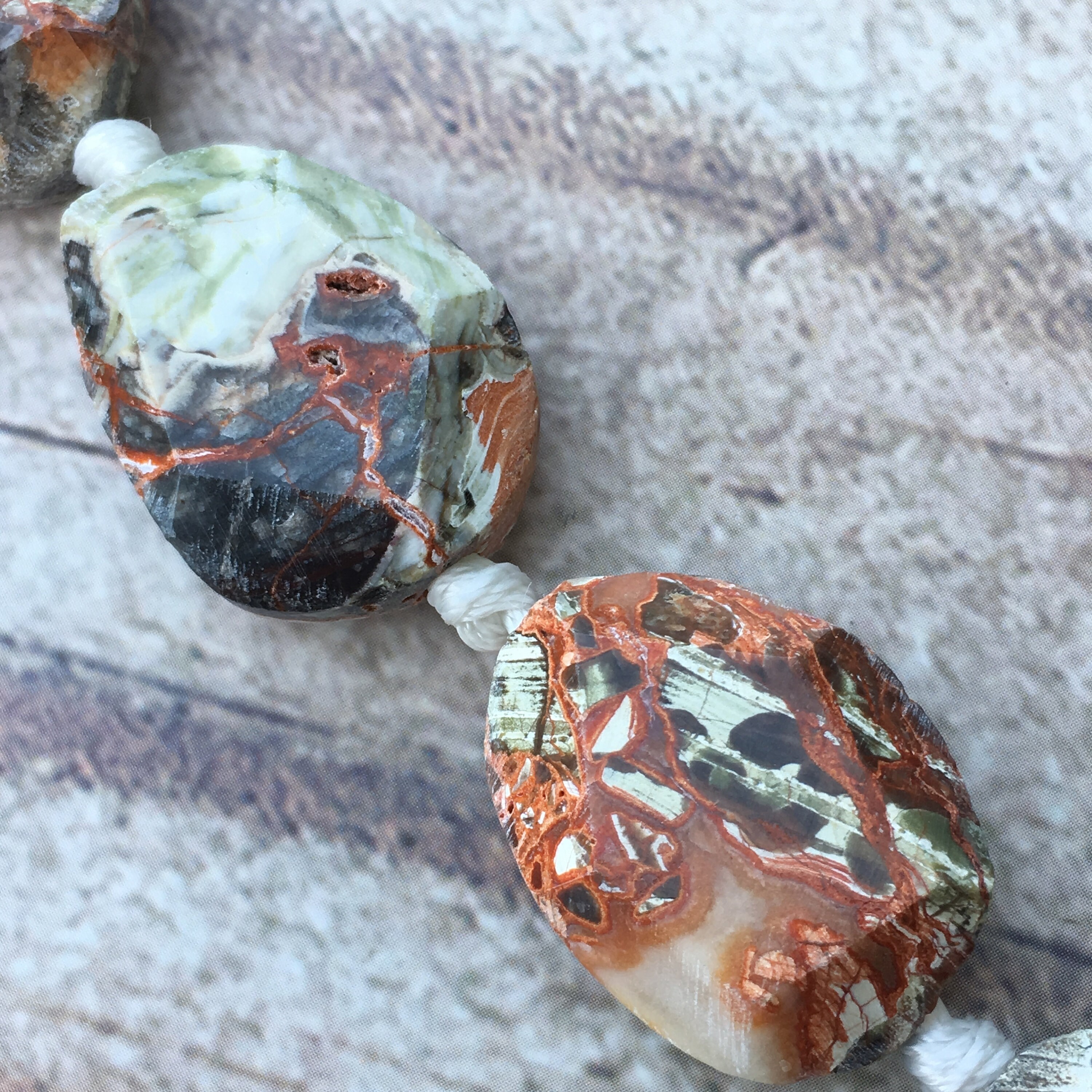 Natural Ocean Jasper Freeform Faceted Sliceraw Jasper - Etsy