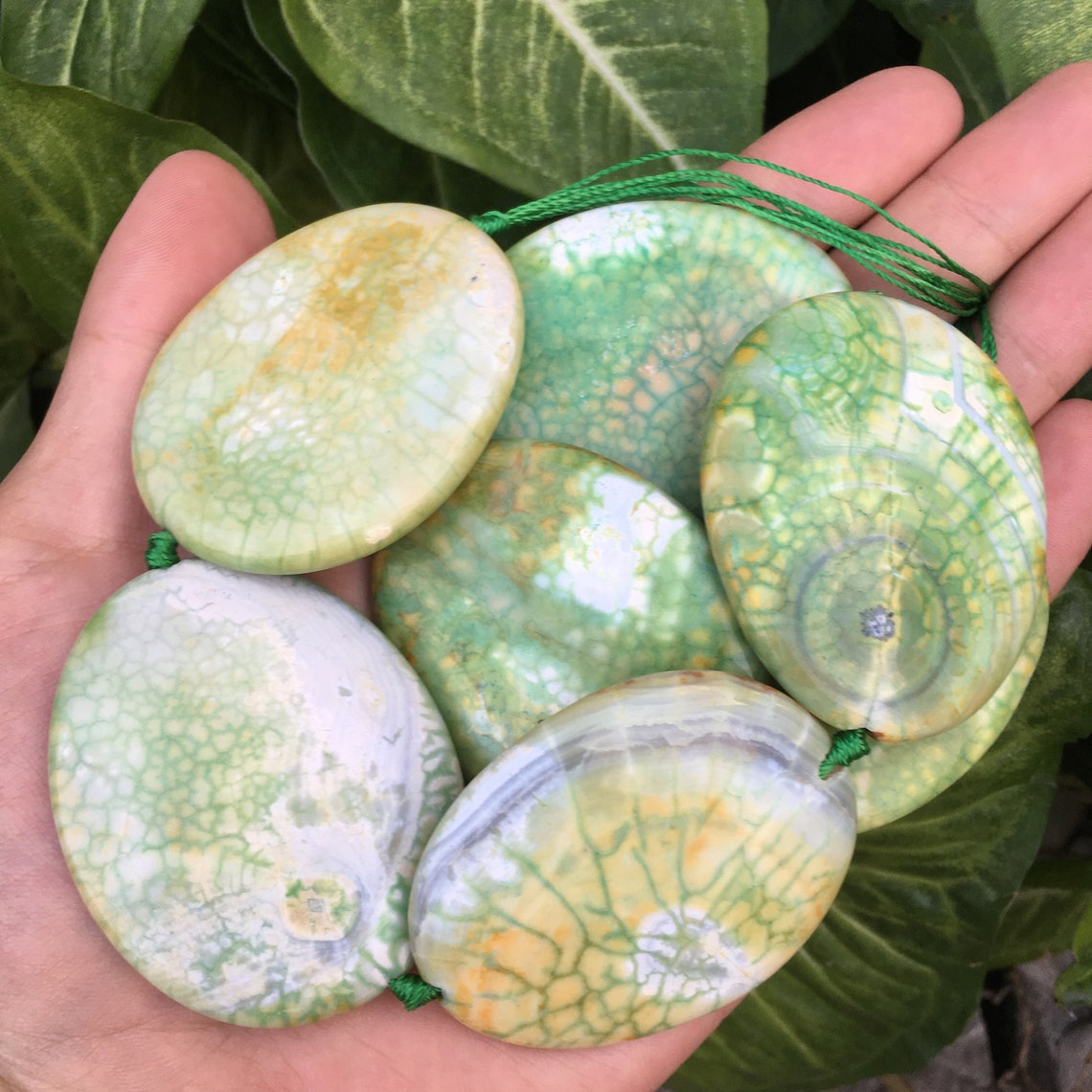 Dragon Veins Agate Large Flat Oval Agate Slab Beadsnatural | Etsy