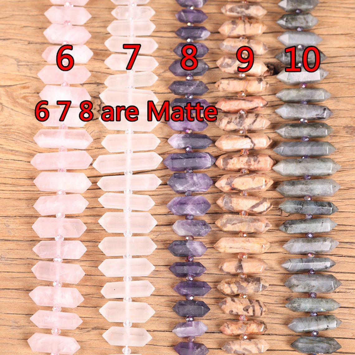 Faceted Dark Amethyst Point Beads amethyst Chakra Double - Etsy