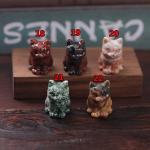 1.2 Inches Mix Quartz Mini Cute Cat,quartz Crystal Cat,home Decoration ...