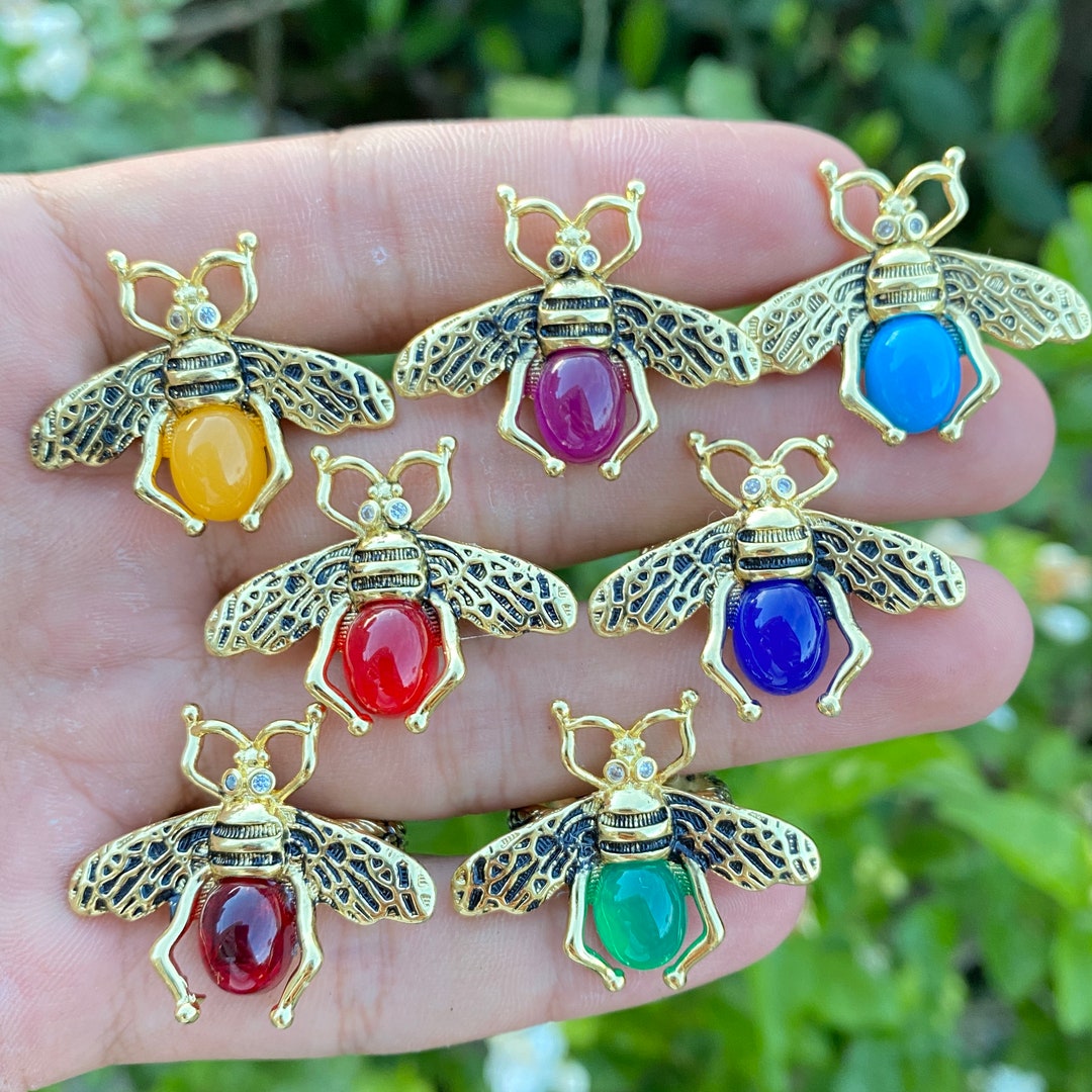 3 Pcs ,antique Gold Bee Ring,boho Bumble Bee, Adjustable Ring,woodland ...