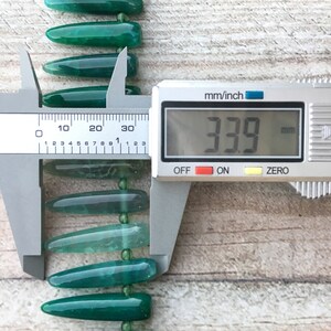 Green Agate Top Drilled Graduated Stick Points Pendants - Etsy