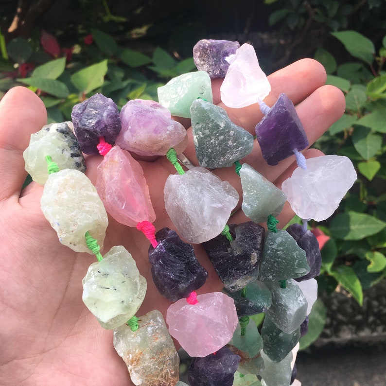 Raw Rough Natural Crystal Quartz Nugget Beadsstrand Natural - Etsy