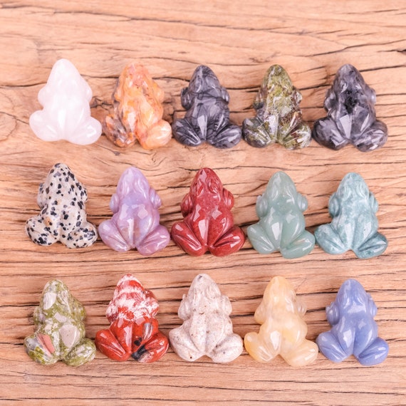 1.5 Crystal Frog Statuehand Carved Gemstone | Etsy