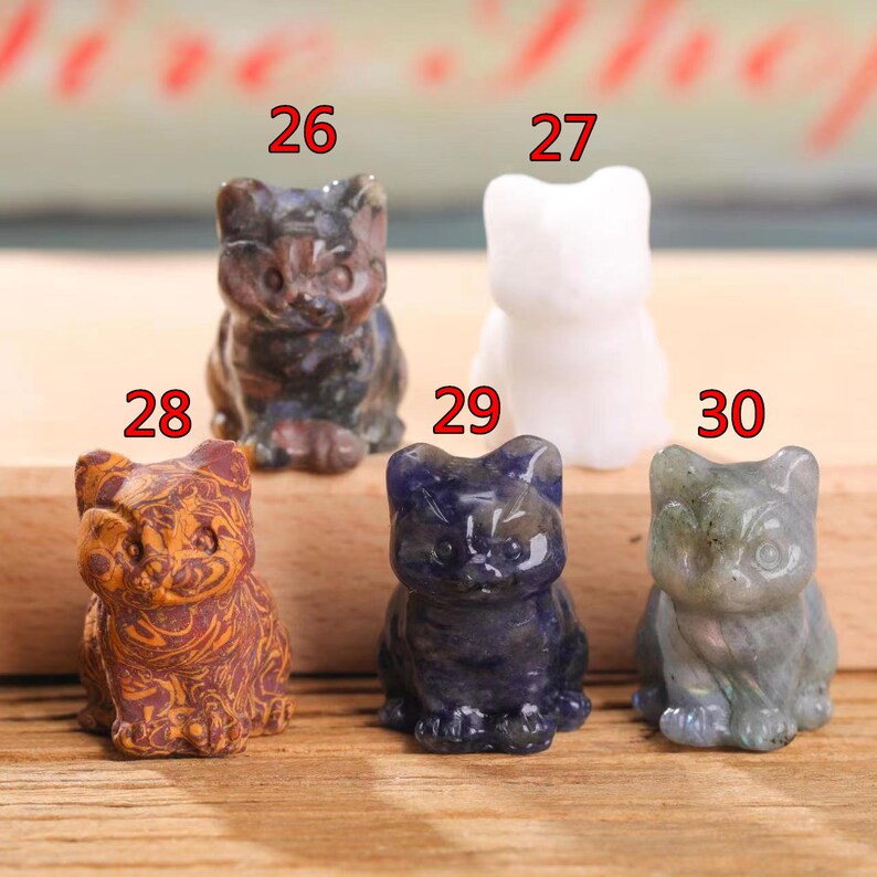 1.2 Inches Mix Quartz Mini Cute Catquartz Crystal Cathome - Etsy