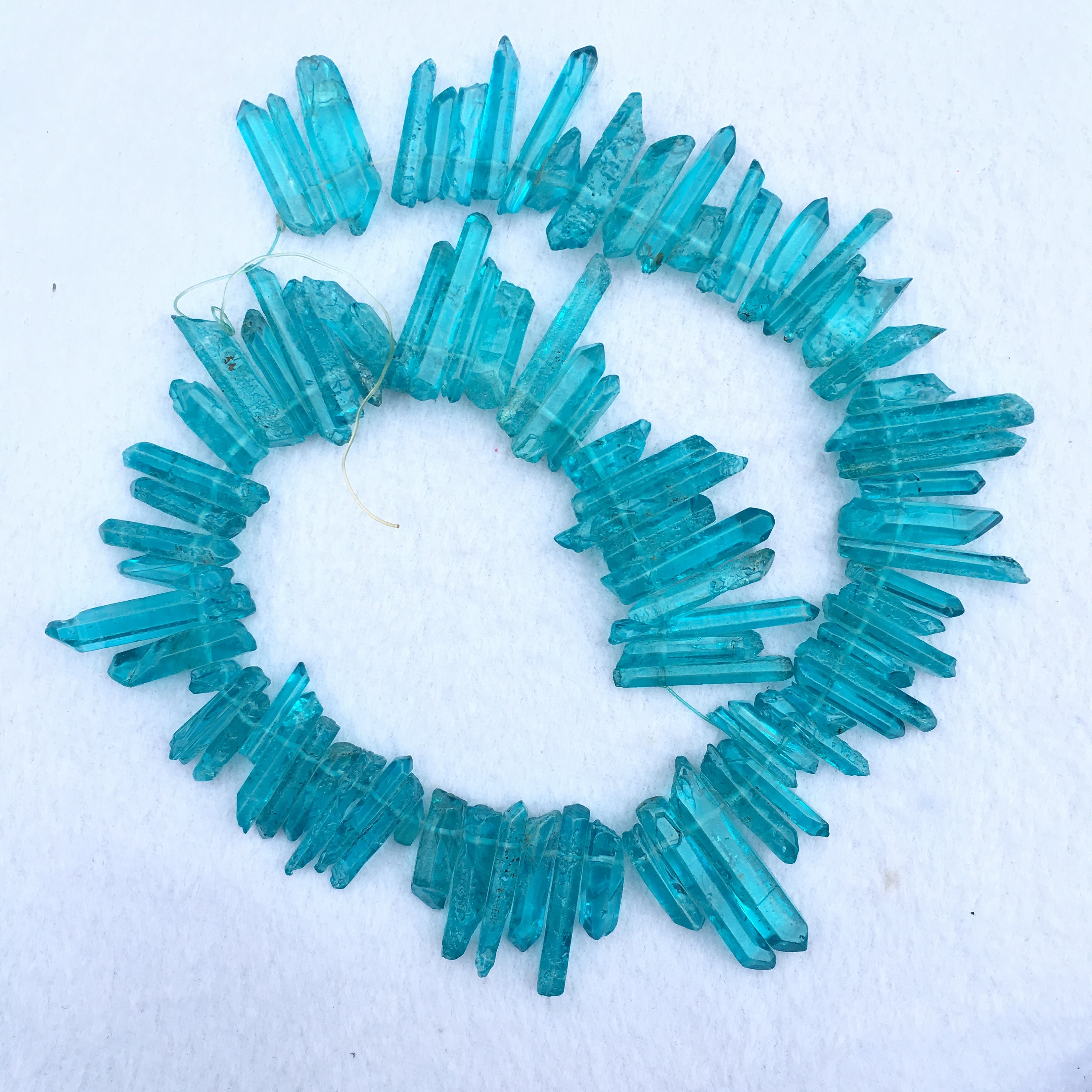 5 Mulitcolor Choice Raw Crystal Points Raw Quartz Point Beads - Etsy