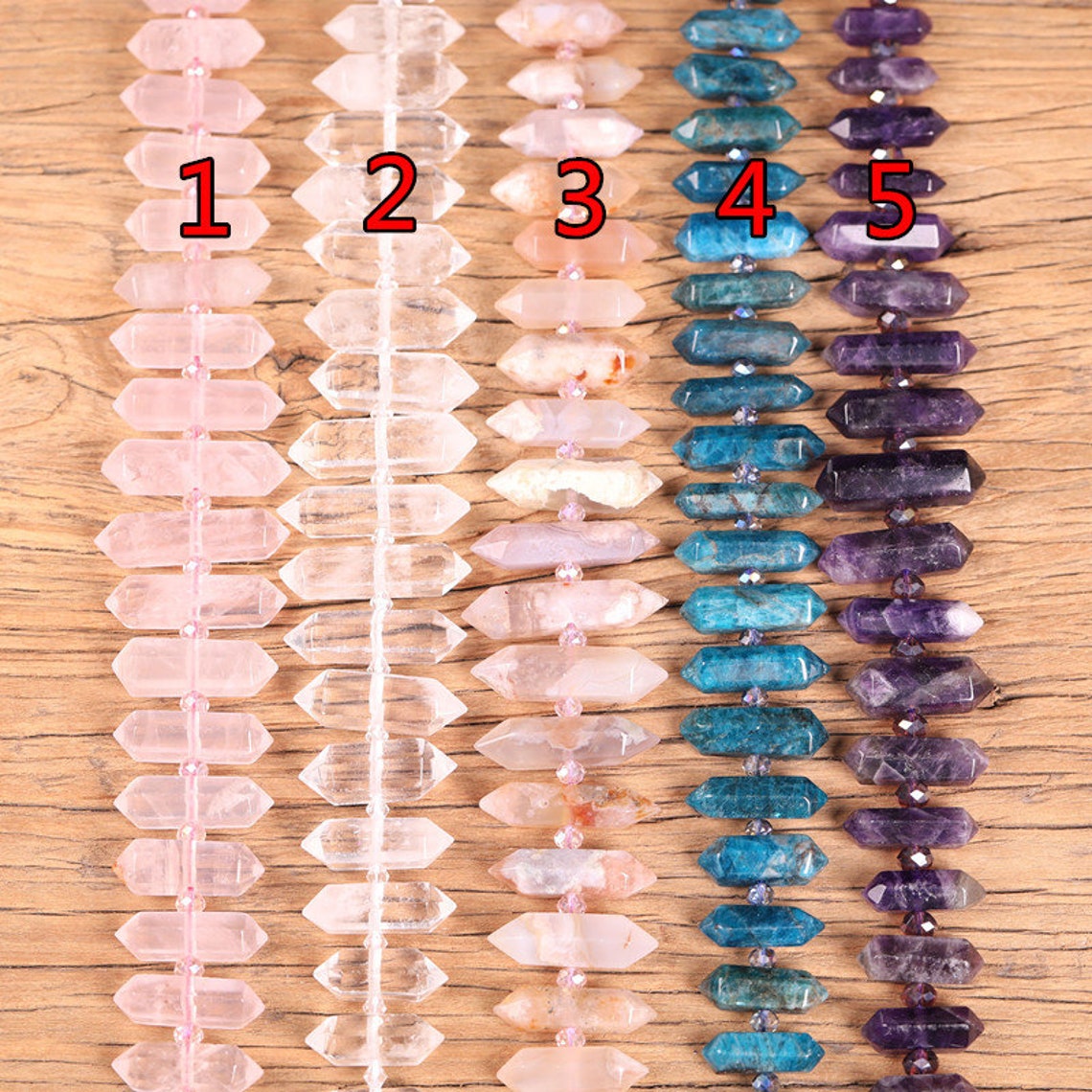 Faceted Dark Amethyst Point Beads amethyst Chakra Double - Etsy