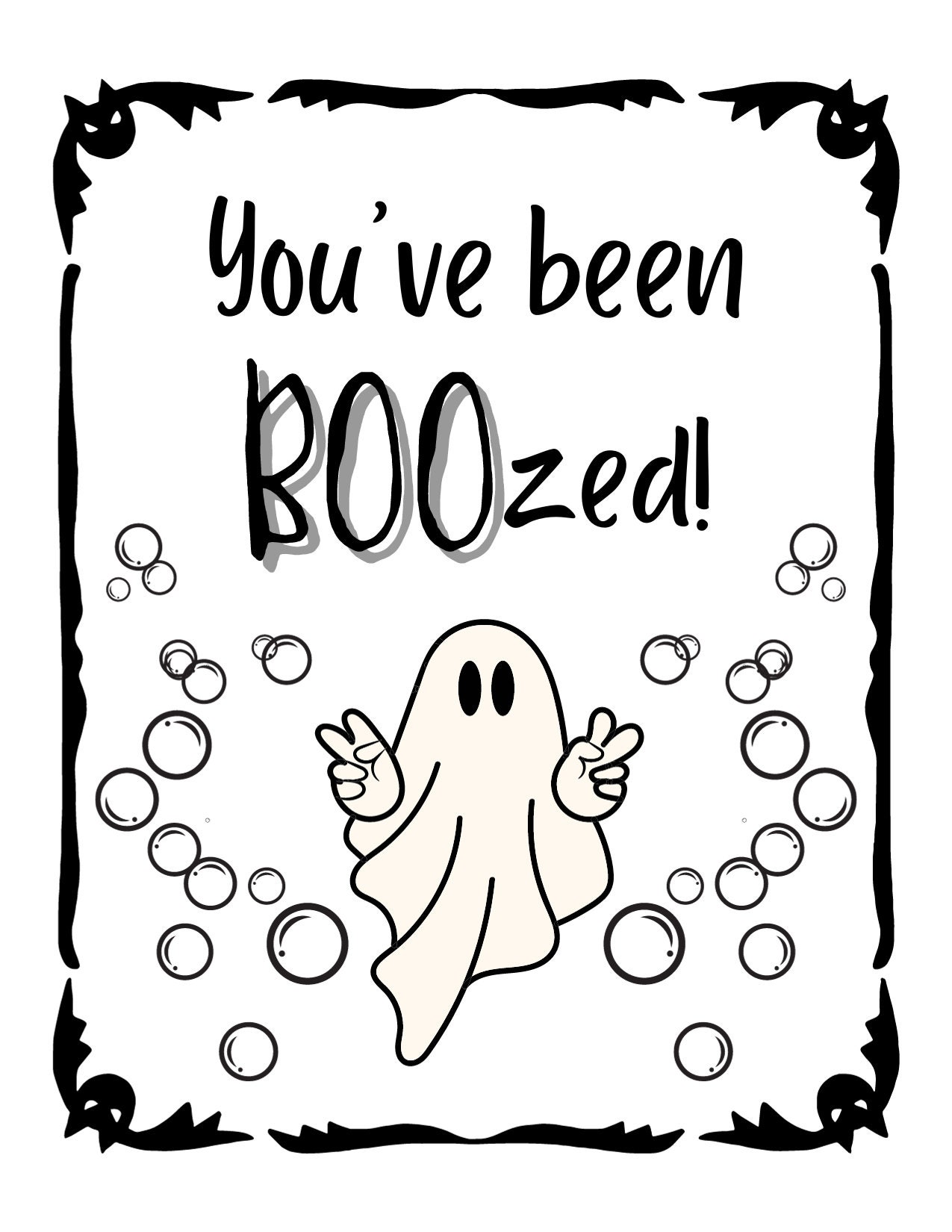 You've Been Boozed Grown-up Boo Sign Printable - Etsy