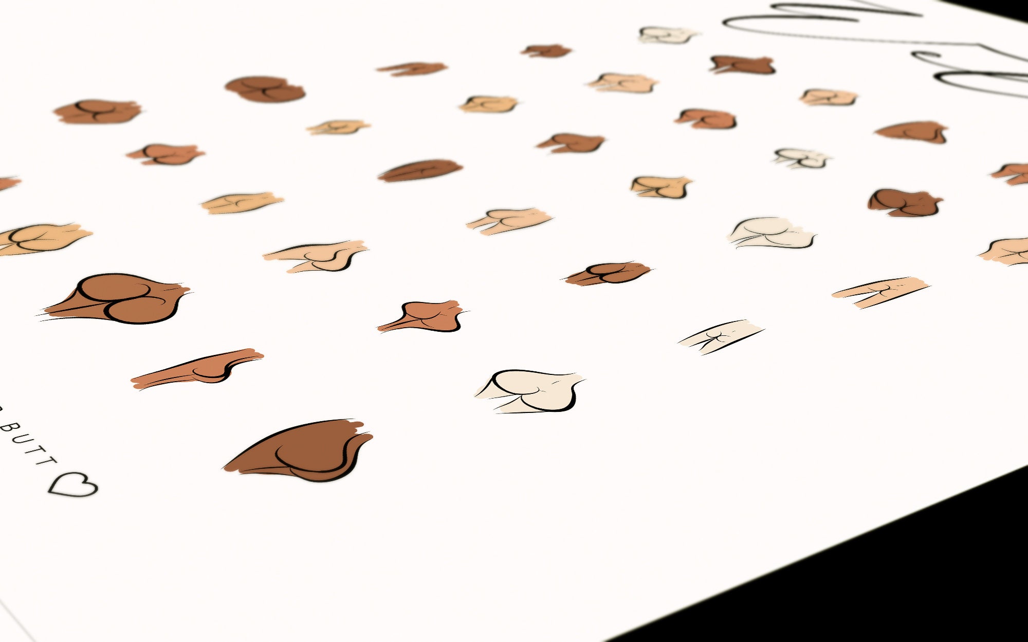 All Bums Welcome, Funny Bathroom Poster, Butt Collage Wall Decor ...