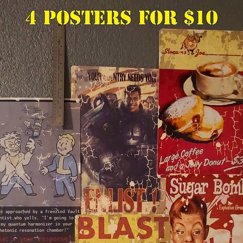 Un-official Handmade Fallout 4 Posters Over 50 to Choose - Etsy