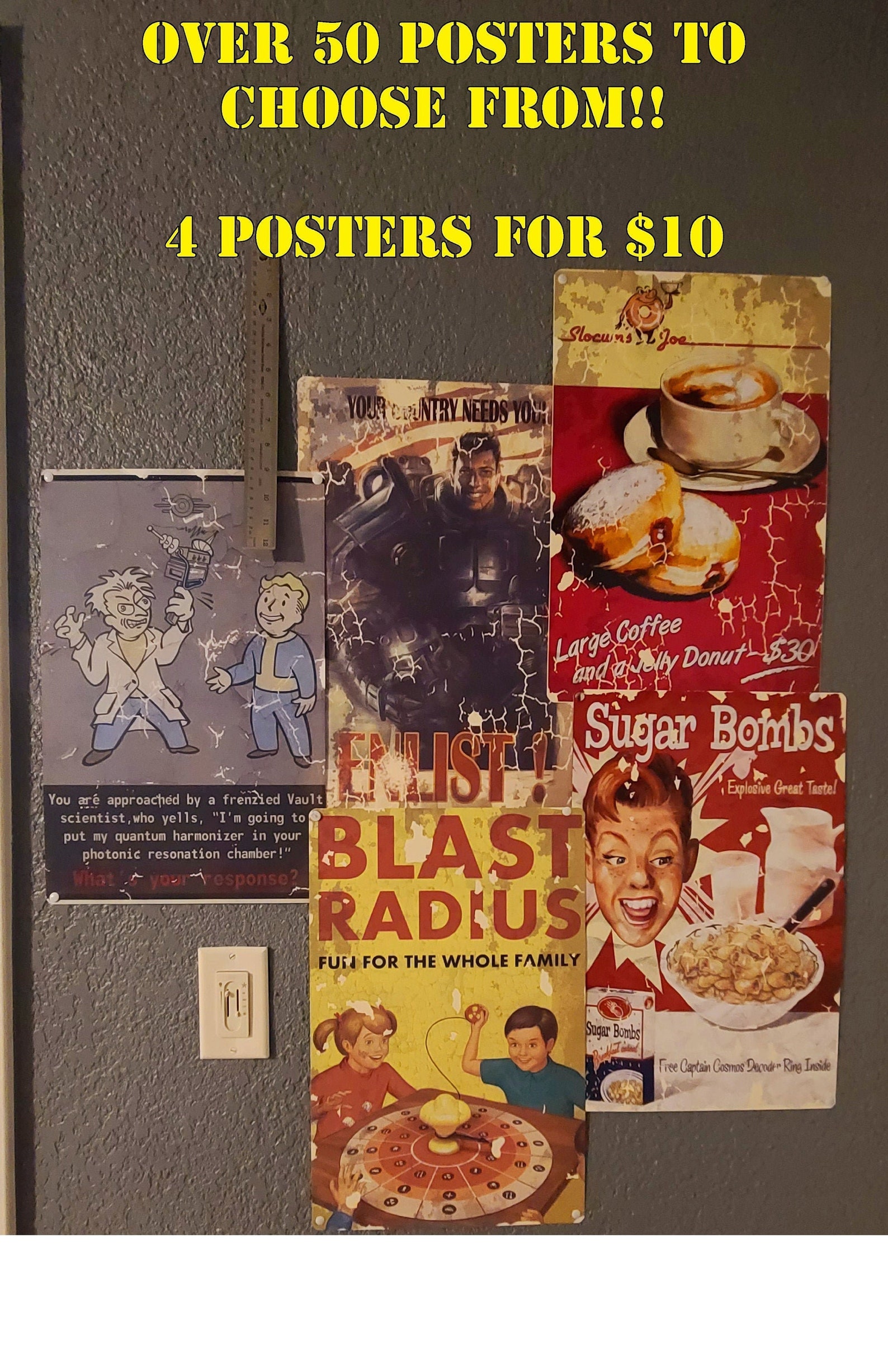Un-official Handmade Fallout 4 Posters Over 50 to Choose | Etsy
