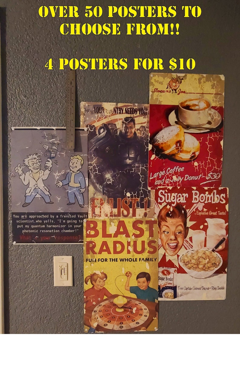 Un-official Handmade Fallout 4 Posters Over 50 to Choose | Etsy