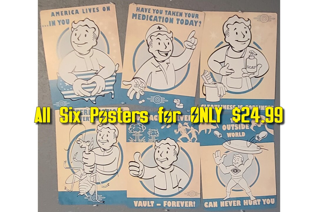 Un-official Handmade Fallout Vault Posters - Etsy