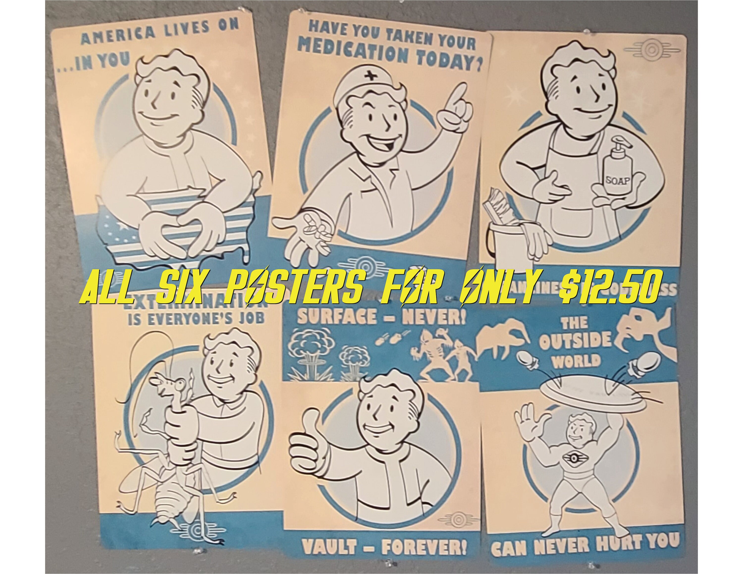 Un-official Handmade Fallout 4 Vault Posters - Etsy