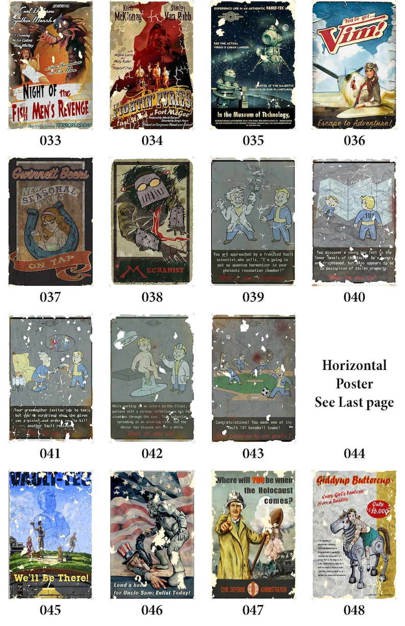 Un-official Handmade Fallout 4 Posters Over 50 to Choose | Etsy