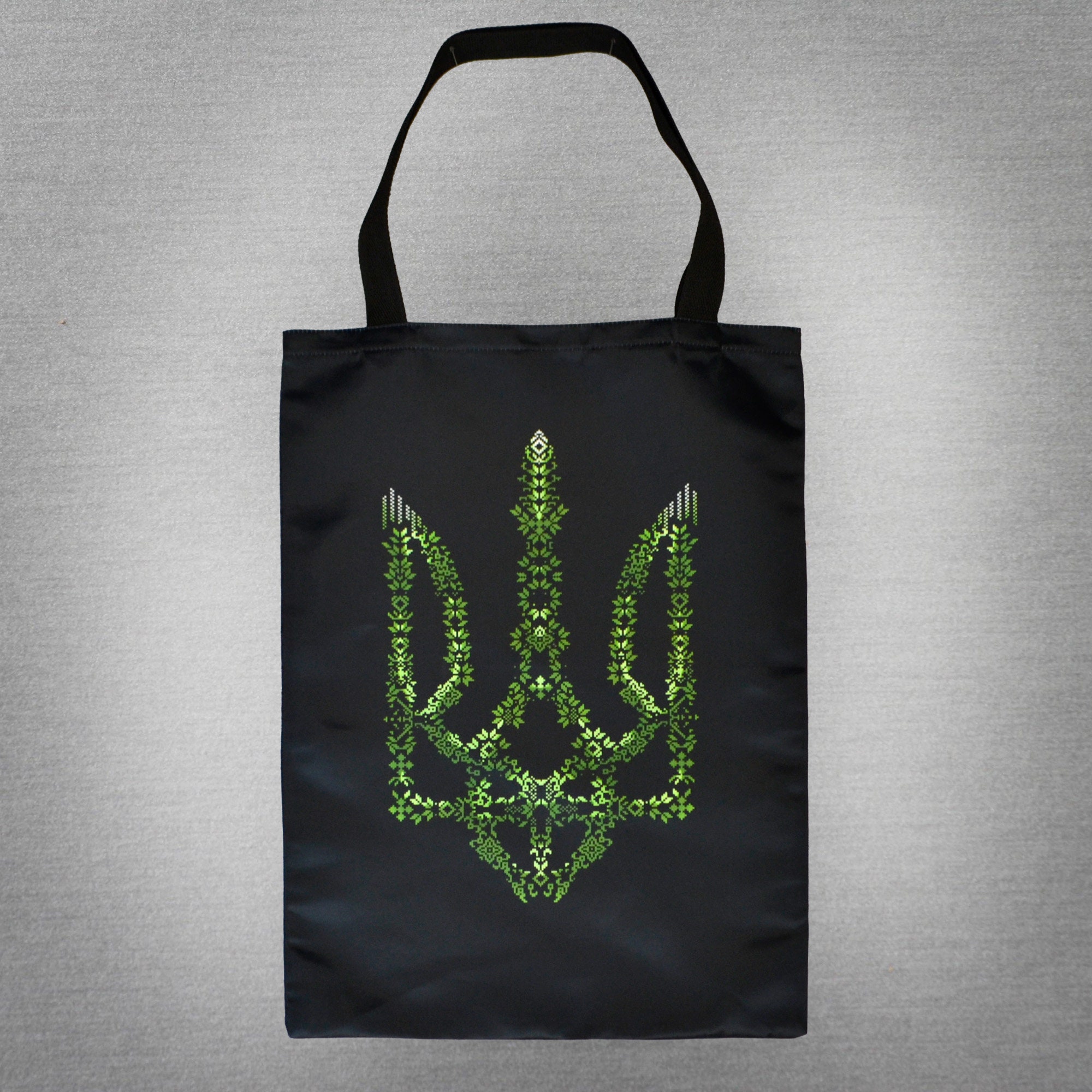 UV Active Tote Bag Ukrainian Trident - Blacklight Sacred Geometry ...