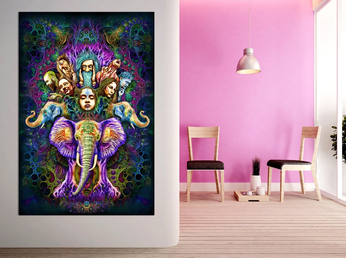 Psy Backdrop emotions UV Blacklight Active - Etsy