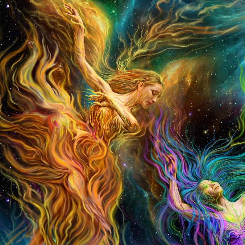 Psy Backdrop power of Trinity: Earth Air and Fire - Etsy