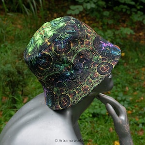 UV Active Panama Psychedelic Hat Fractal Pattern Universe Mind Psyart ...