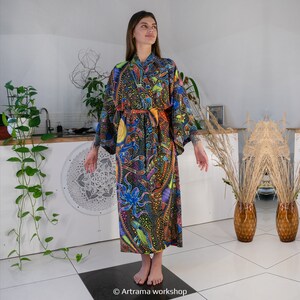 UV Active Kimono Australia Blacklight Reactive Clothes Rave Dress ...