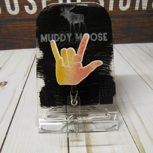 ASL Interpreter Badge Reel ASL American Sign Language Badge - Etsy