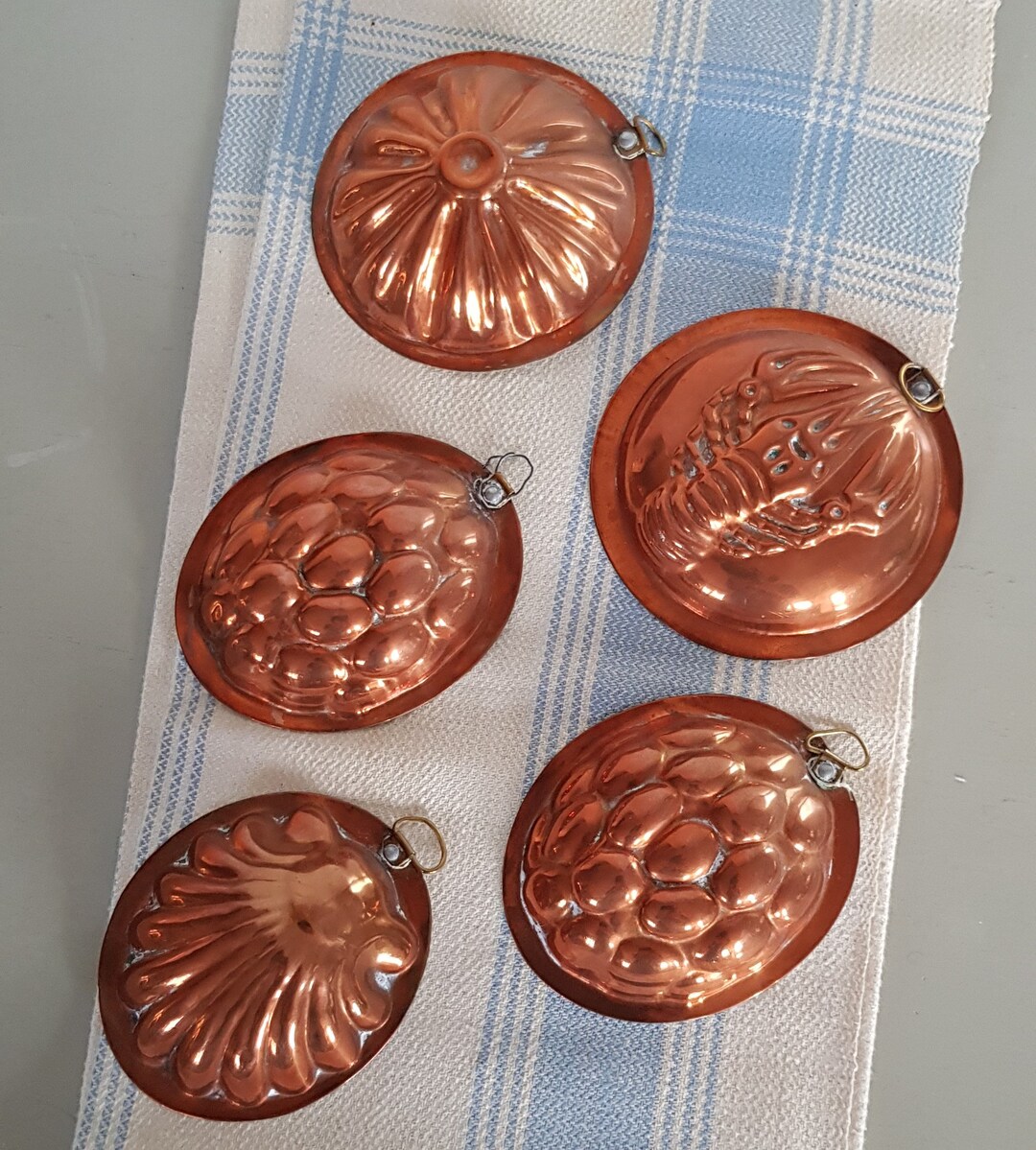 5 Small Copper Baking Cups From Sweden - Etsy