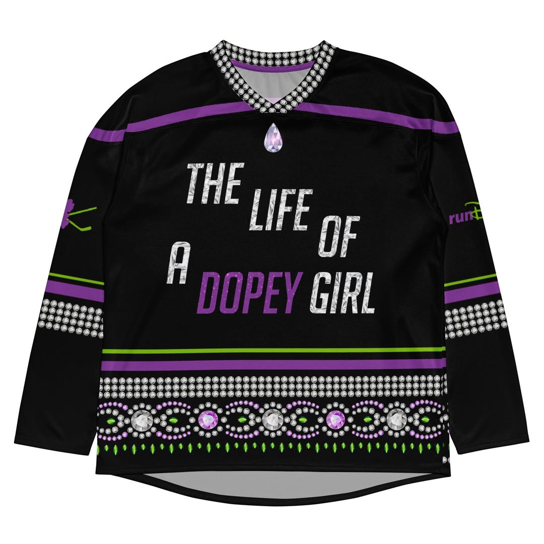 The Life of A Dopey Girl - Recycled Hockey Fan Jersey - Etsy
